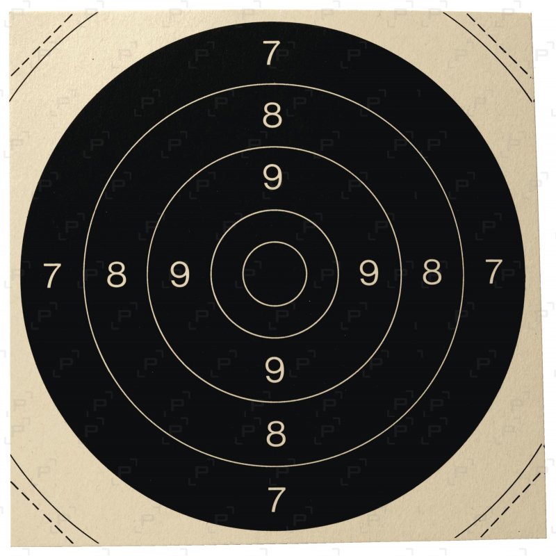 Paquet de 100 cibles de tir en carton GEF C50 BIS - 21 x 21 cm ...