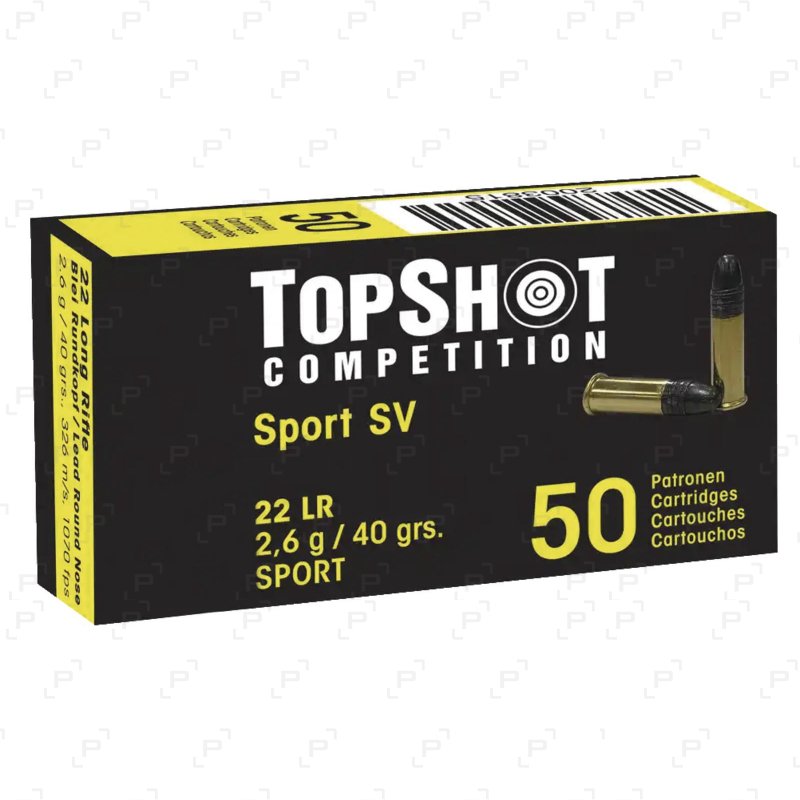 Cartouches TOP SHOT STANDARD VELOCITY calibre .22 LR pour l ...
