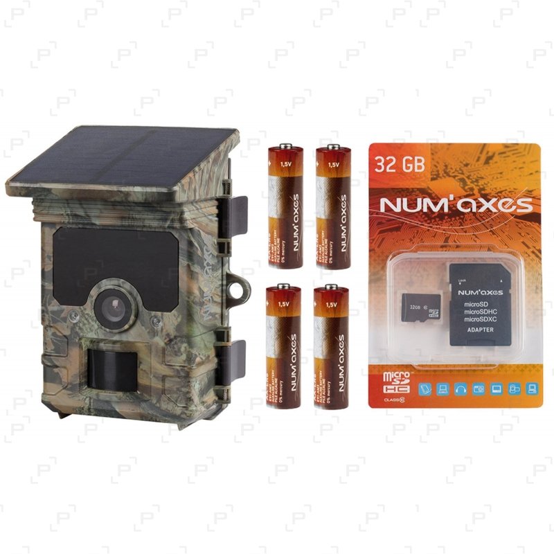 Pack piège photographique NUM'AXES PIE1060 camo avec 4 piles LR06 et ...
