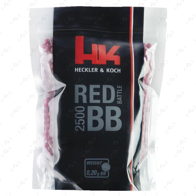 Billes airsoft rouges HK PREMIUM Calibre 6 mm - Armurerie Pisteurs