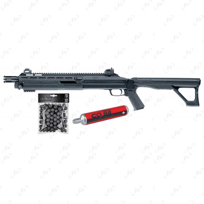 Fusil à pompe de défense T4E HDX 68 calibre 68 - 40 joules noir ...